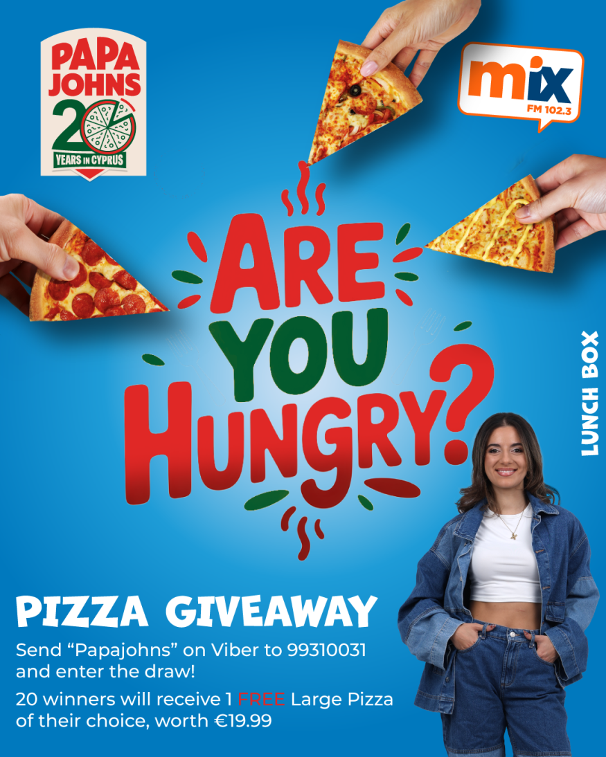 Papa John's Pizza Giveaway - Mix FM Radio Cyprus